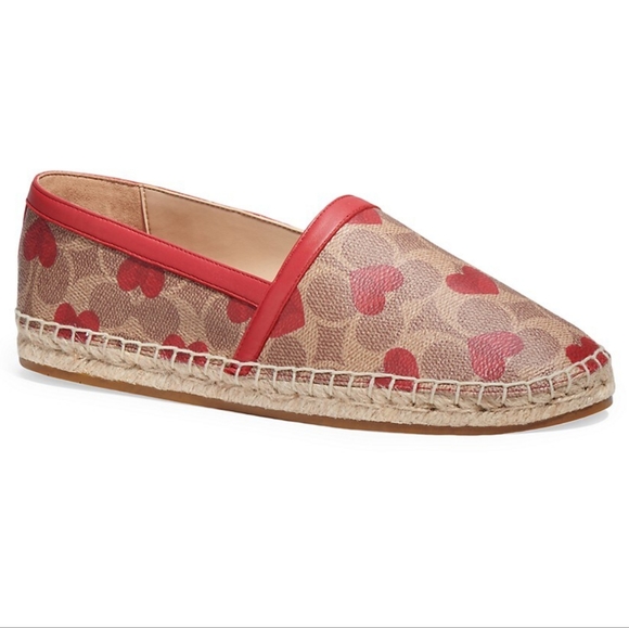 Coach | Shoes | Coach Collins Carley Logo Heartprint Espadrilles 95 ...